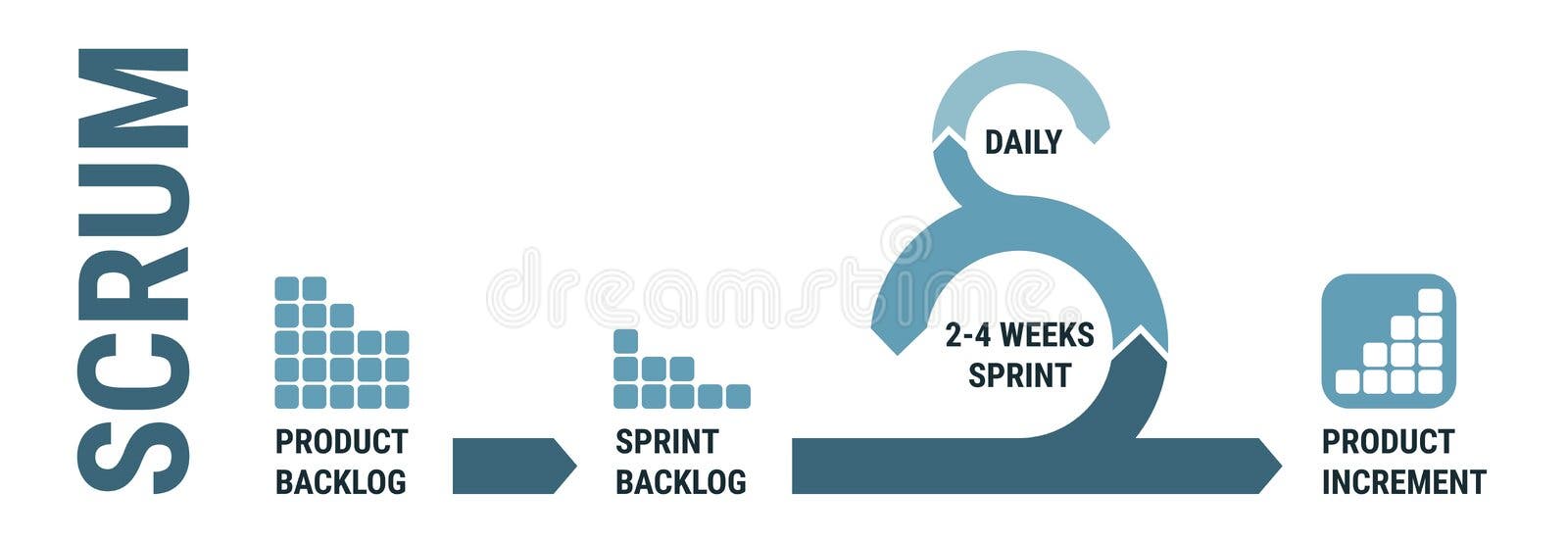 Agile Lifecycle Development Process Diagram, Software Developers Two Sprints Infographic Stock ...