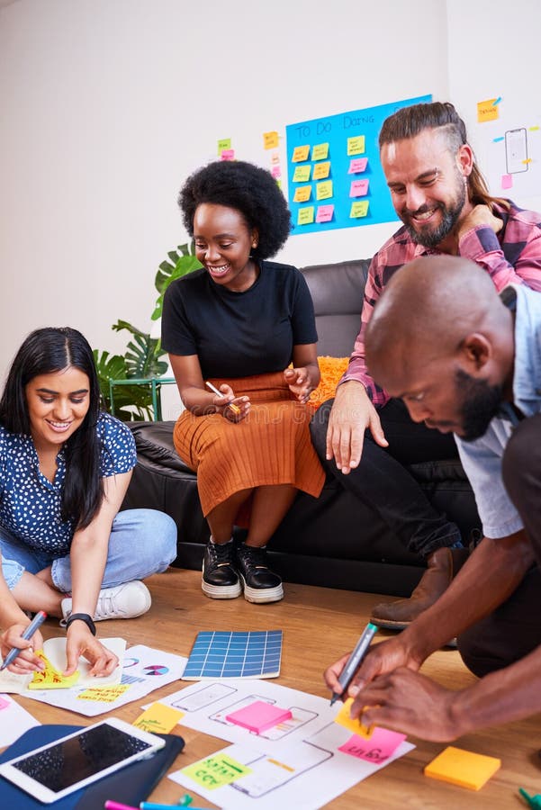 Scrum Team Brainstorms for Mobile App Idea, UX Design and Planning ...