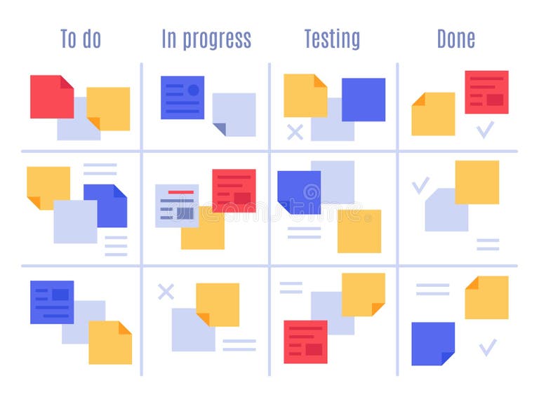 Kanban Taskboard Stock Illustrations – 33 Kanban Taskboard Stock ...