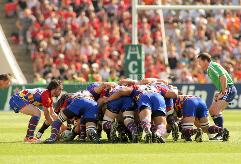 Scrumming USAP Perpignan Spieler Redaktionelles Stockbild - Bild von ...