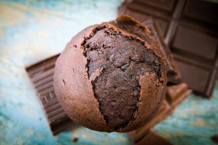 Scrumptious Chocolate Muffin Stock Photo - Image of cacao, bakery: 24017468