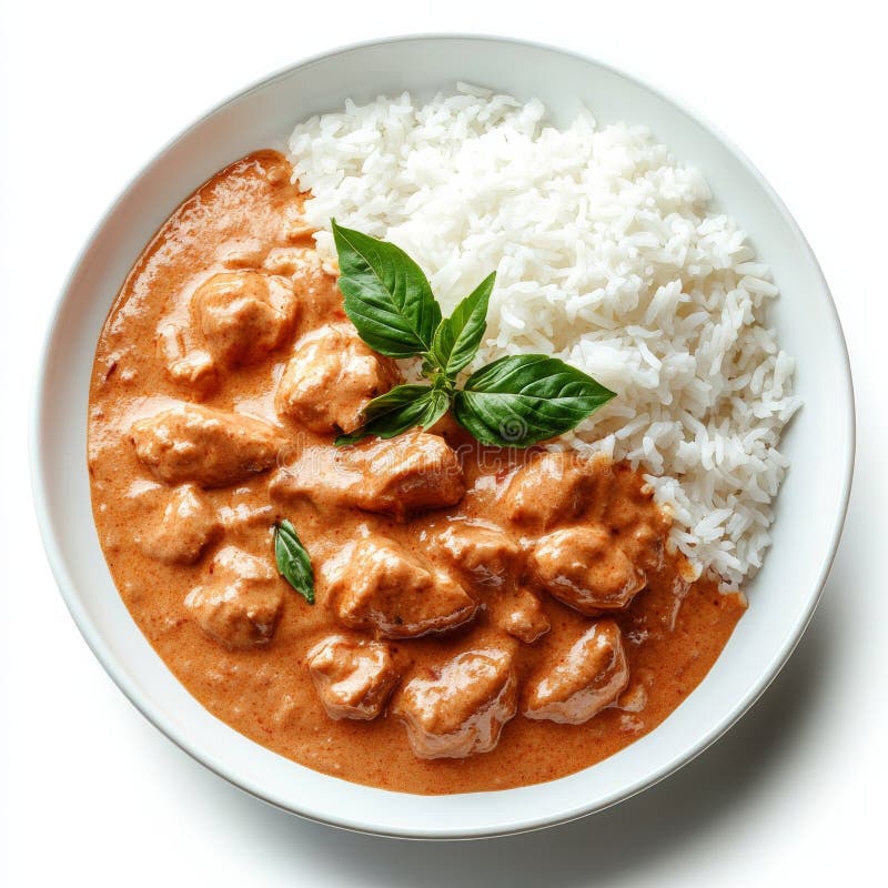 A Scrumptious Plate of Yellow Curry, Highlighted on a See-through ...