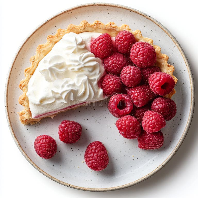 A Scrumptious Slice of Raspberry Pie, Displayed on a Transparent ...