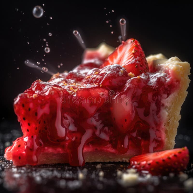 Spectacular Slice of Strawberry Pie Stock Illustration - Illustration ...