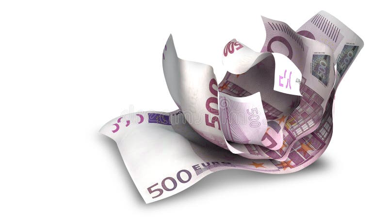 Scrunched Up Euro Notes stock photo. Image of crumpled - 37225110