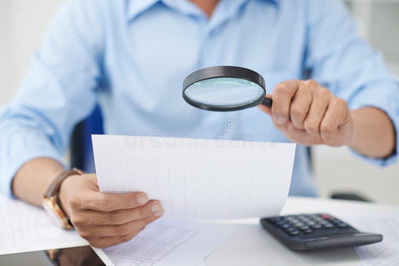 Scrutinizing exam stock image. Image of businessman, people - 60745215