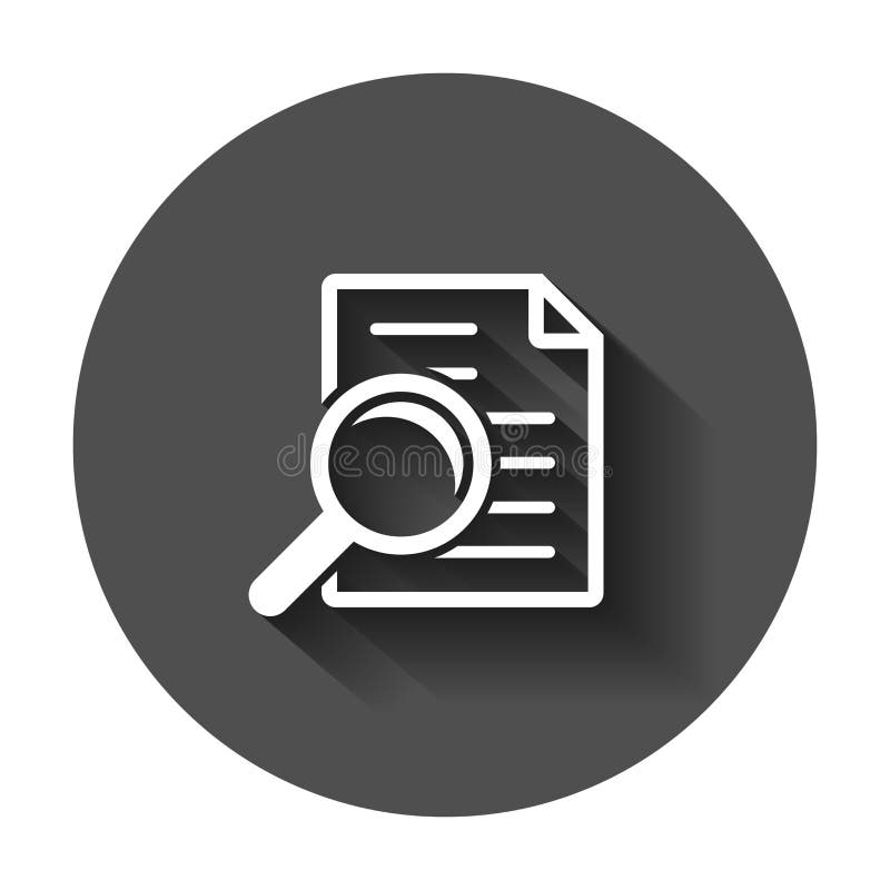 Scrutiny Document Plan Icon in Flat Style. Review Statement Vector ...