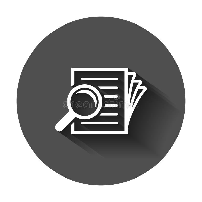 Scrutiny Document Plan Icon in Flat Style. Review Statement Vector ...
