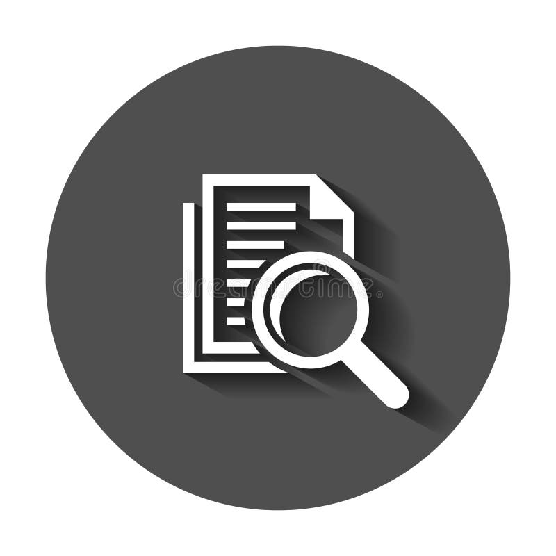 Scrutiny Document Plan Icon in Flat Style. Review Statement Vector ...