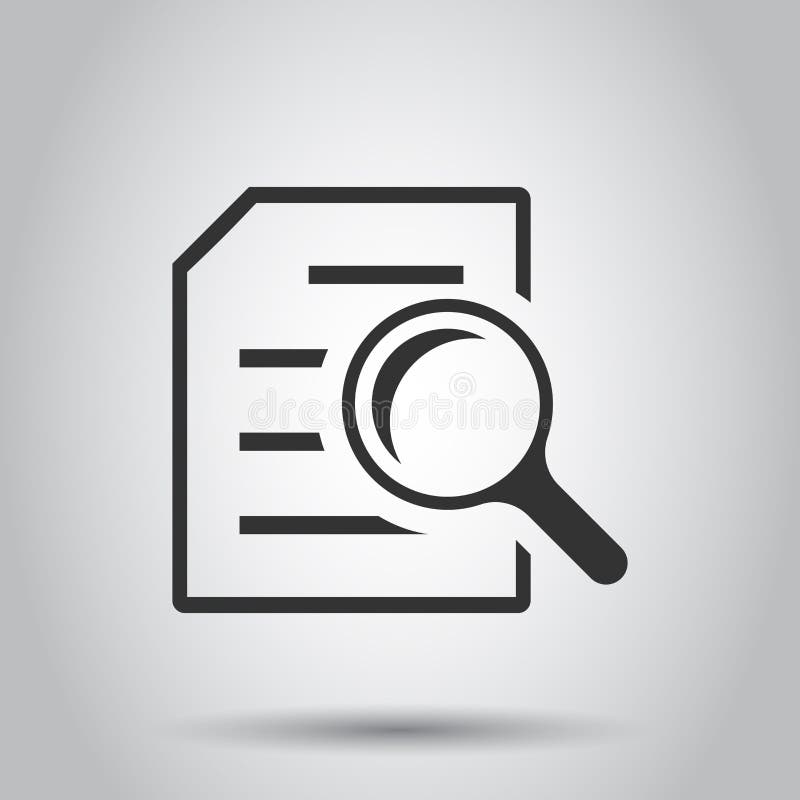 Scrutiny Document Plan Icon in Flat Style. Review Statement Vector ...