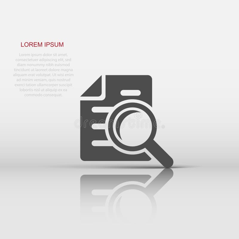 Scrutiny Document Plan Icon in Comic Style. Review Statement Vector ...