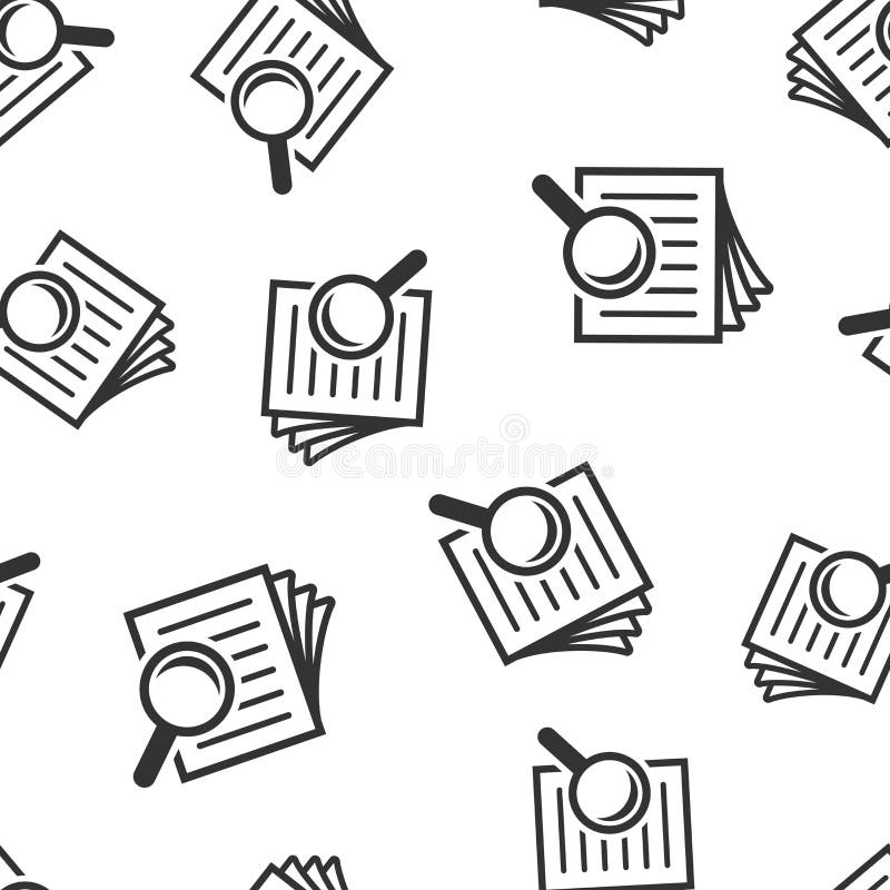Scrutiny Document Plan Icon Seamless Pattern Background. Review ... Scrutiny Document Plan Icon Seamless Pattern Background. Review ...