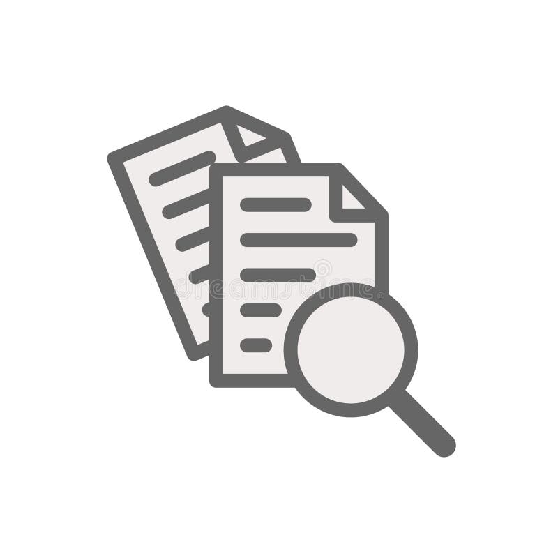 Scrutiny Document Plan Icon Vector Isolated on White Background. Review ...