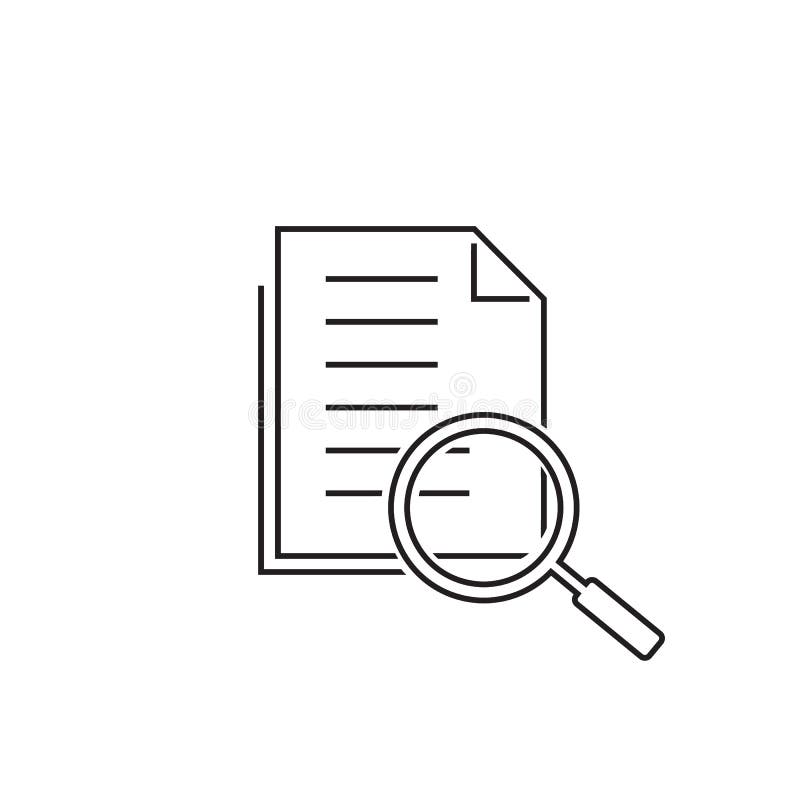 Scrutiny Document Plan Line Icon in Flat Style. Review Statement Vector ... Scrutiny Document Plan Line Icon in Flat Style. Review Statement Vector ...