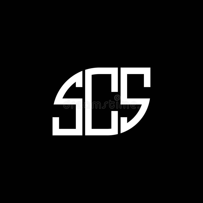 SCS Letter Logo Design on Black Background. SCS Creative Initials ...