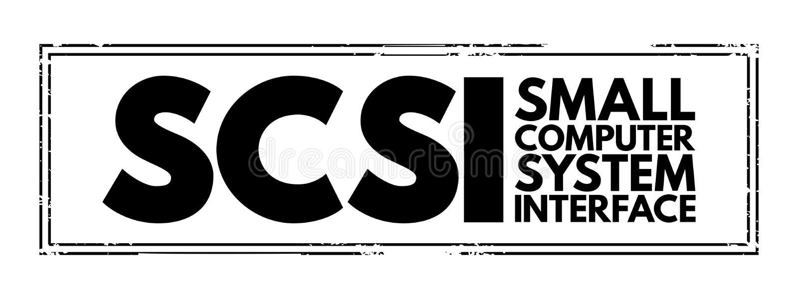 SCSI - Small Computer System Interface Acronym, Technology Concept ...
