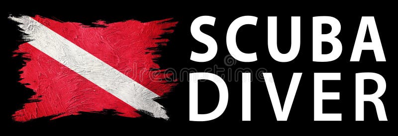 Scuba Diver, Diver Down Flag, Scuba Flag Stock Illustration - Illustration of hobby, black ...