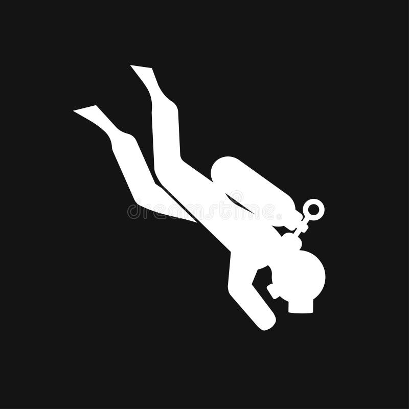 Scuba Diver Icon Vector Sign Symbol For Design Stock Illustration ...