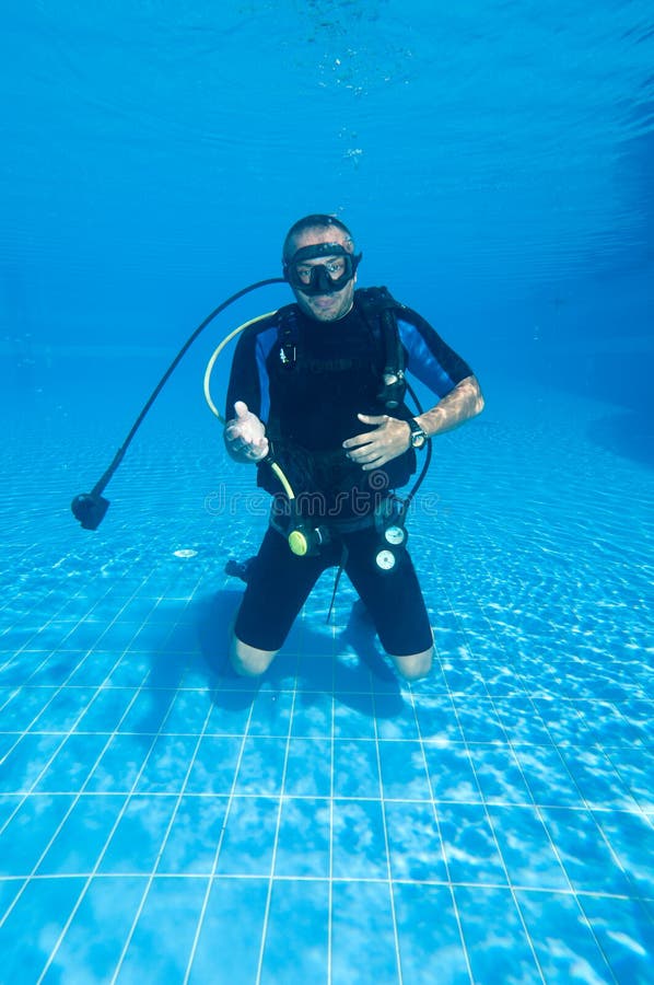 Scuba Diving stock photo. Image of learn, blue, pool - 25194976