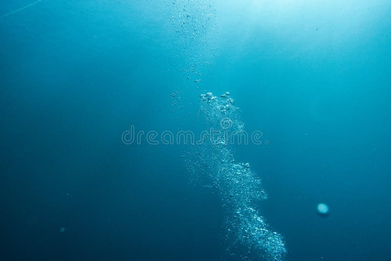Scuba Diver Bubbles Rising To the Surface. Stock Photo - Image of ...