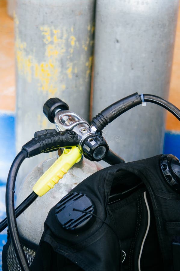 Scuba Diving Equipment, Tank and Regulators Stock Image - Image of ...