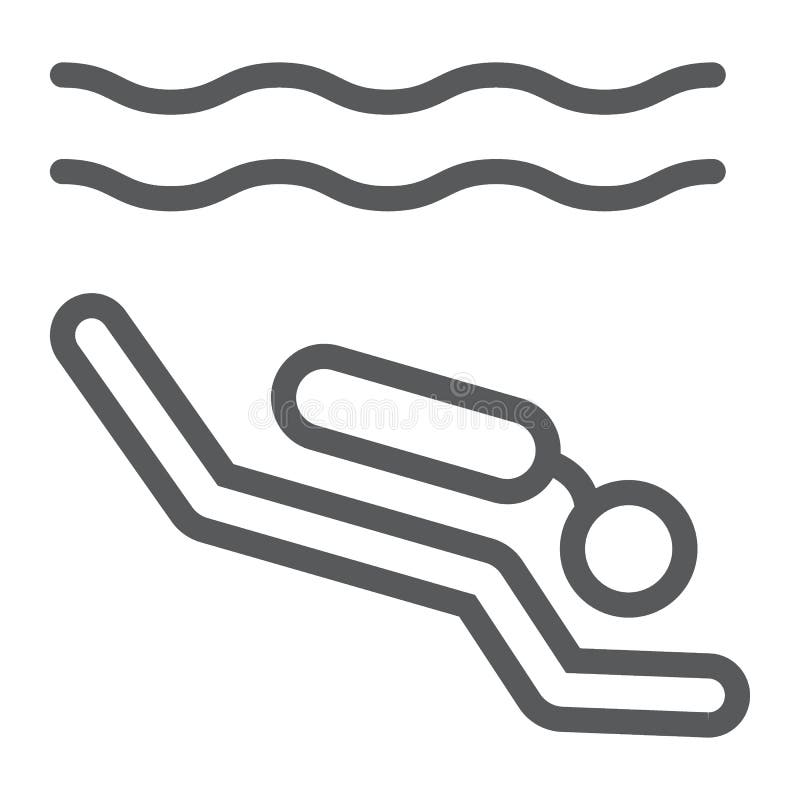 Scuba Diving Line Icon, Diving and Underwater Stock Vector ... Scuba Diving Line Icon, Diving and Underwater Stock Vector ...