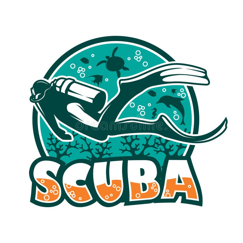 Scuba Diving Logo Design Illustration Vector Stock Illustration ...