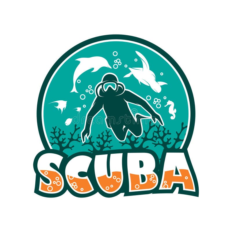 Scuba Diving Logo. Dive Sport Logo Design Illustration Vector Stock ...
