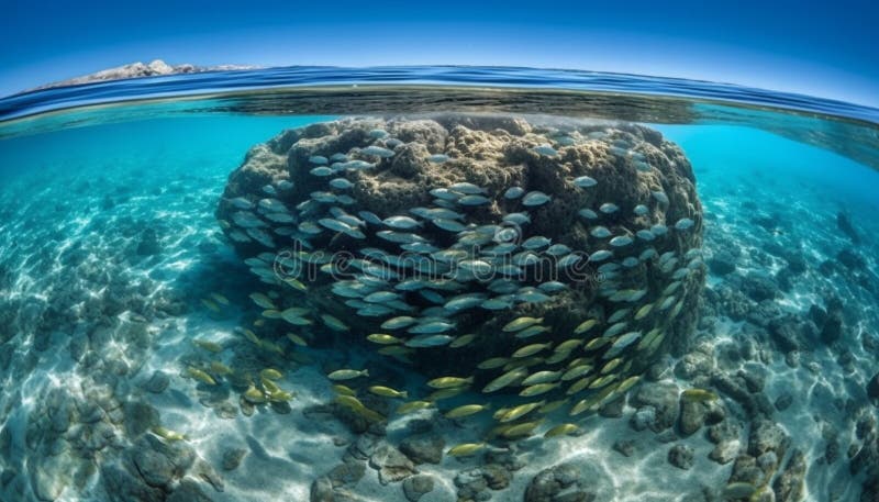 Scuba Diving in the Majestic Red Sea, Surrounded by Sea Life Generated ...