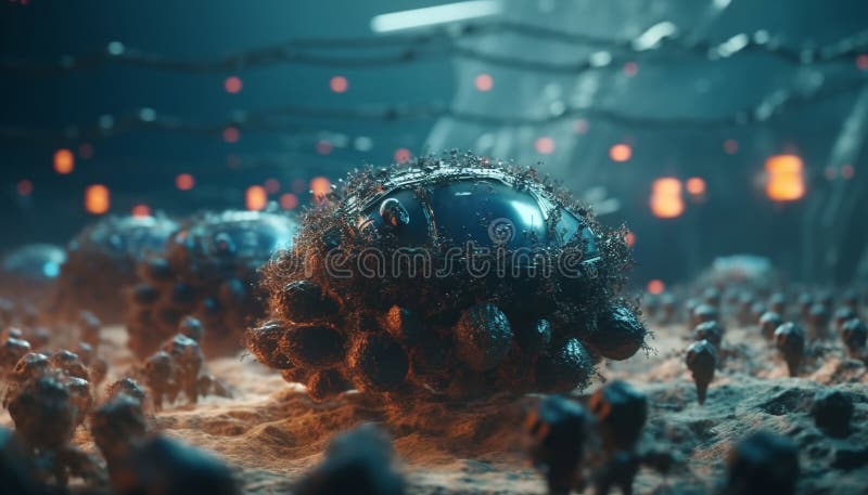 Scuba Diving Men Explore Deep Underwater Reef, Studying Biology Motion ...