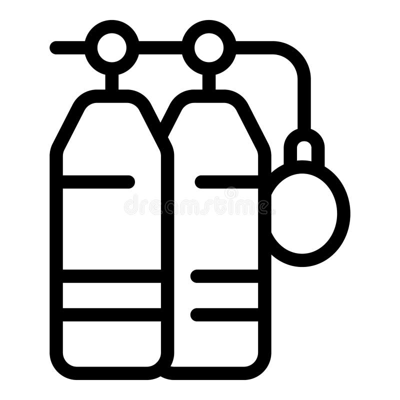 Scuba Diving Oxygen Tank Icon Representing Underwater Exploration Stock ...
