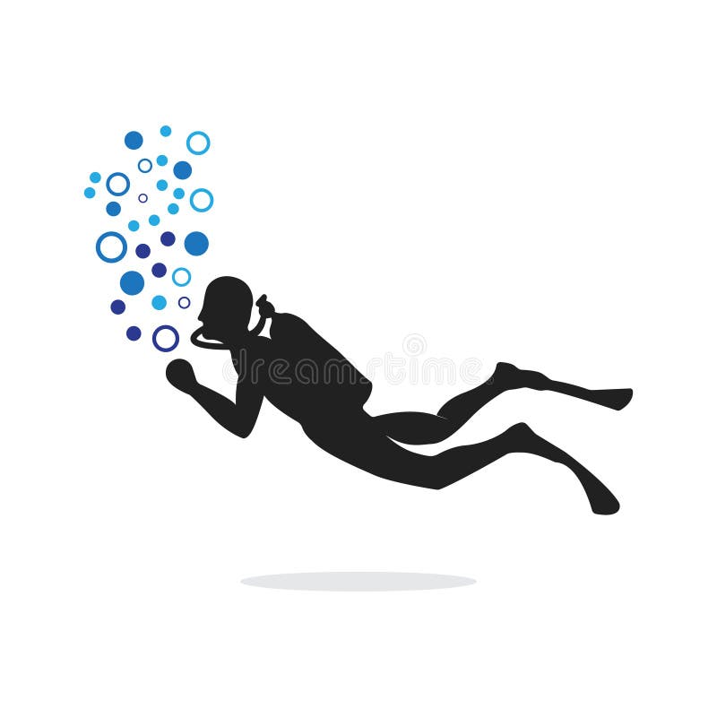 Scuba Diving Sport Logo Vector Stock Vector - Illustration of blue ...