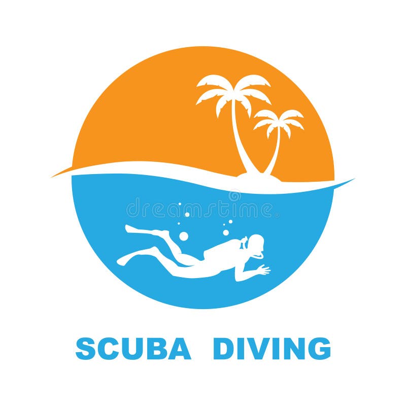 Scuba Diving Sport Logo Vector Stock Vector - Illustration of ...