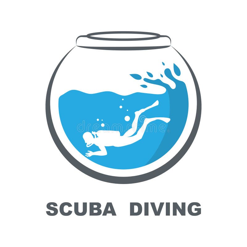 Scuba Diving Sport Logo Vector Stock Vector - Illustration of ...