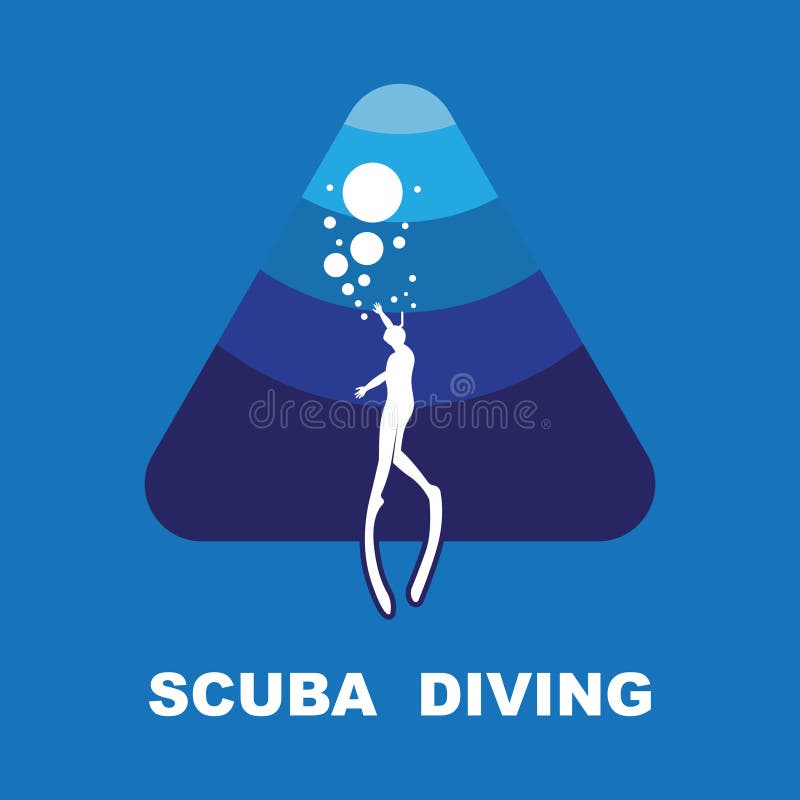 Scuba Diving Sport Logo Vector Stock Vector - Illustration of design ...