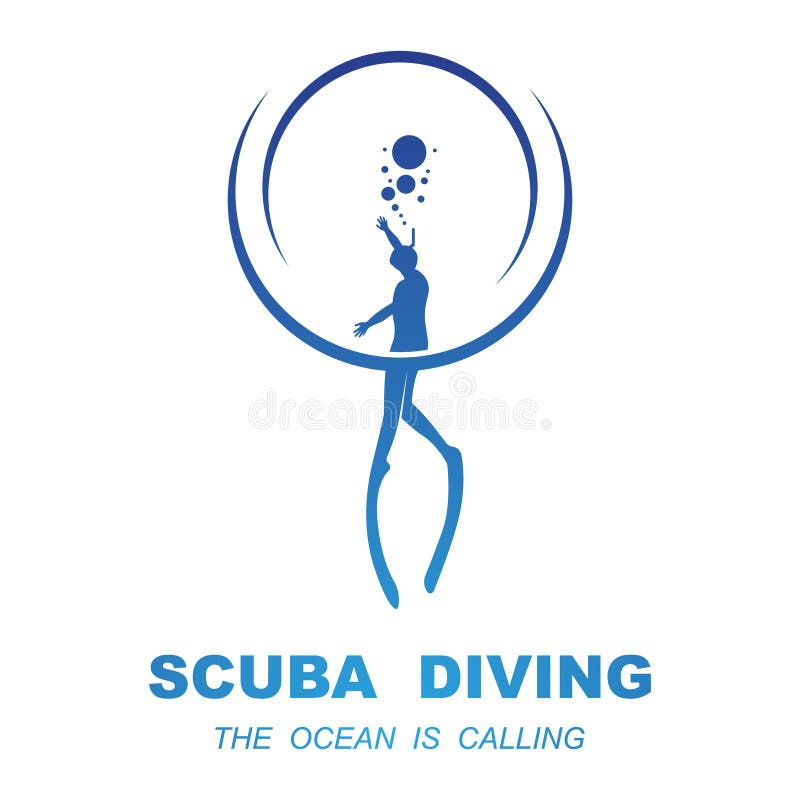 Scuba Diving Sport Logo Vector Stock Vector - Illustration of vector ...