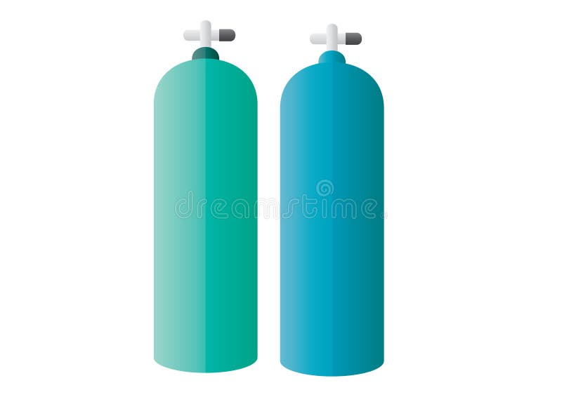 Scuba Tanks. Vector Illustration Decorative Design Stock Vector ...