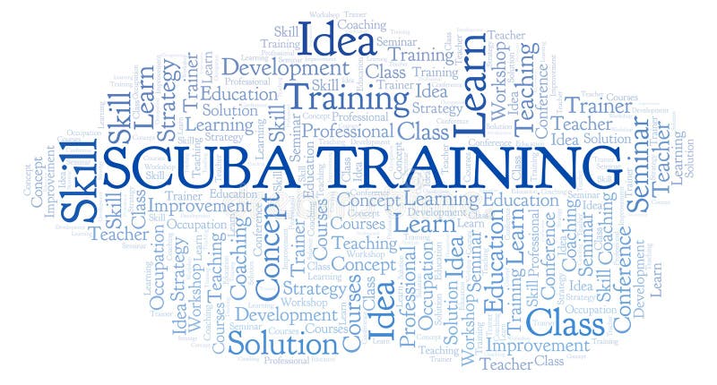 Scuba Training word cloud. stock illustration. Illustration of ...