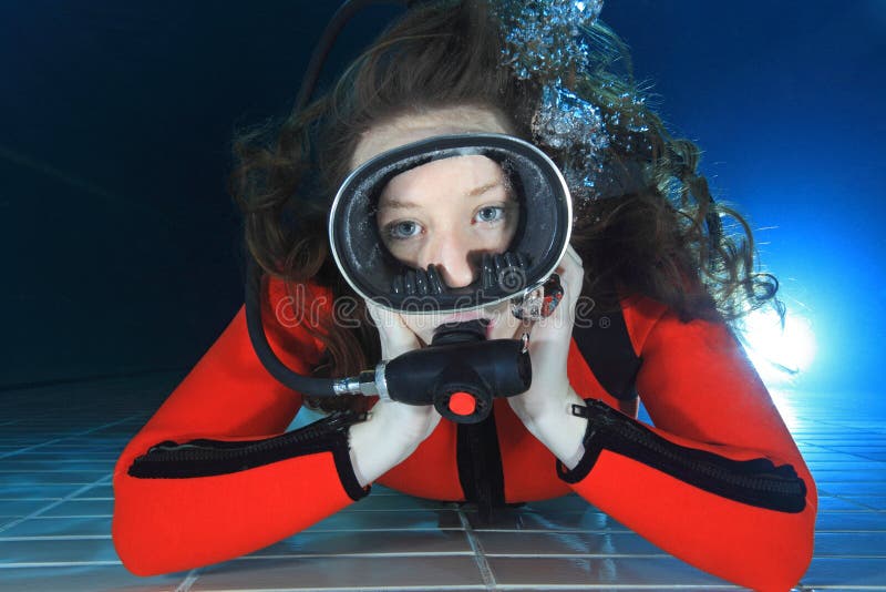 Scuba woman underwater stock image. Image of holiday - 38296753