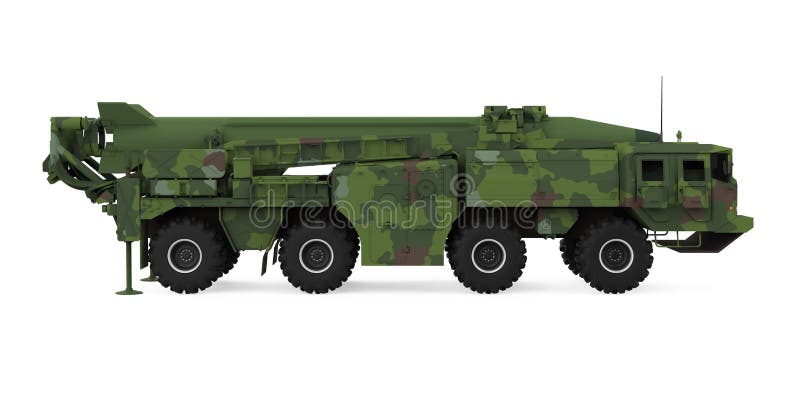 SCUD Missile Launcher Isolated Stock Illustration - Illustration of ...