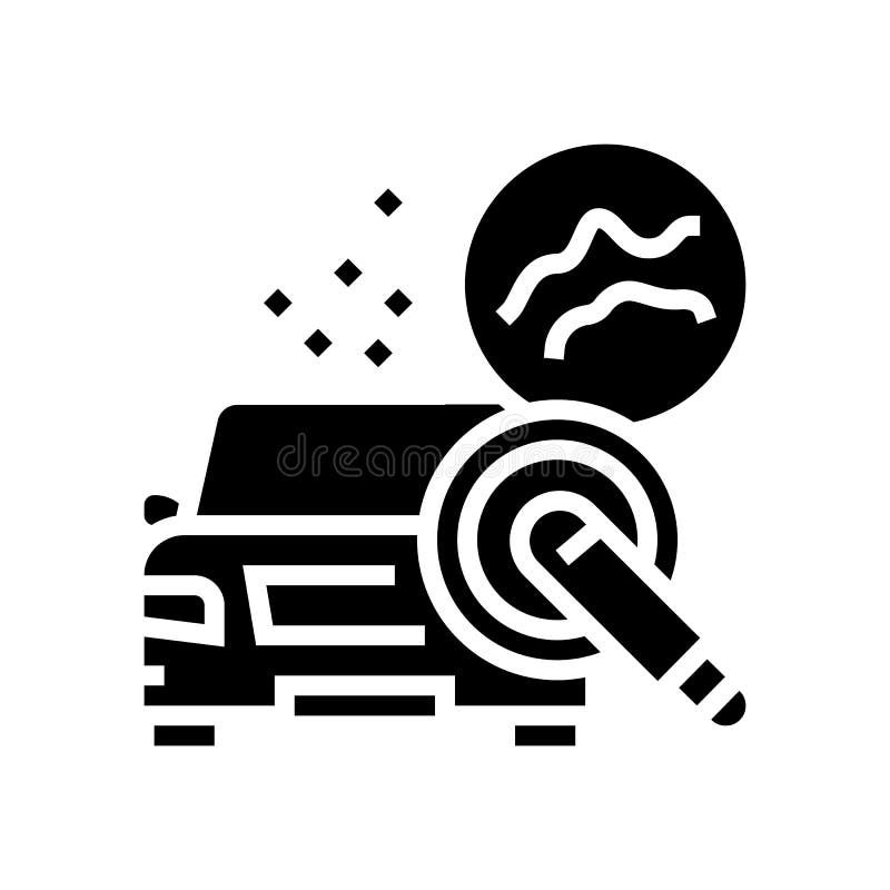 Scuff Mark and Minor Scratch Buffing Glyph Icon Vector Illustration ...