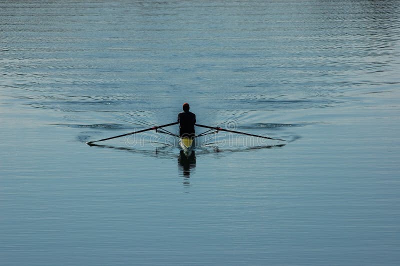 Sculler image stock. Image du aviron, bateau, concours - 3486907