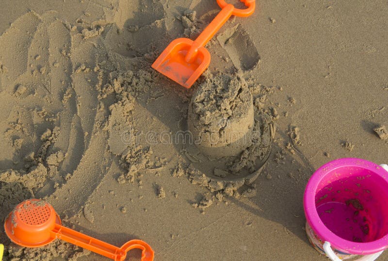 Sculp Sand Castle Play Toy Beach Stock Photo - Image of colorful ...