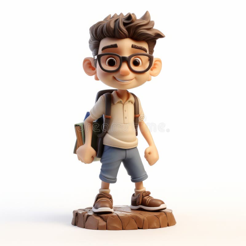 Sculpted Cartoon Boy in Glasses: a Hyper-realistic Adventure Studyplace ...