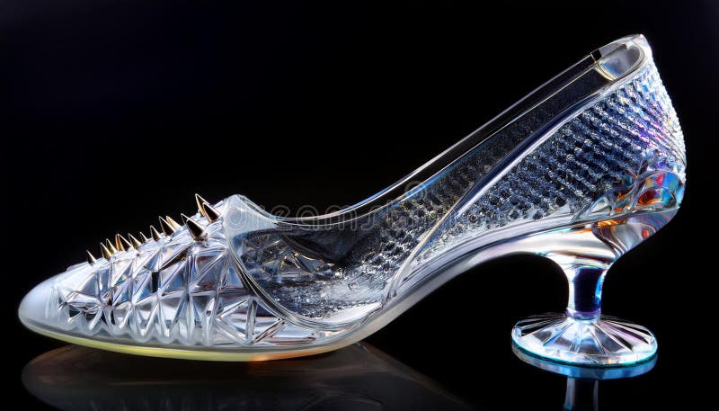 Sculpted Glass High Heel stock illustration. Illustration of fashion ...