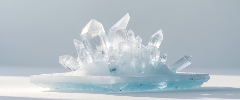 Sculpted Ice Formation with Light Refraction Stock Image - Image of ...