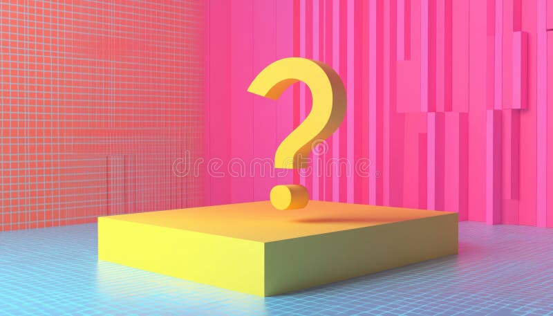 Sculpted Question Mark in 3d Format Stock Illustration - Illustration ...