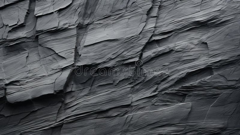 Sculpted Rock Surface: a Captivating Black and Gray Pattern Stock ...