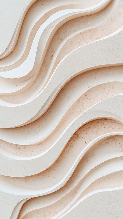 Sculpted Wave Patterns in Soft Beige Hues Enhance the Aesthetic of a ...
