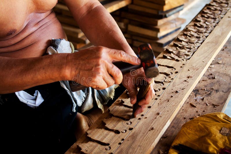 Wood carver at work stock image. Image of hands, create - 10859821